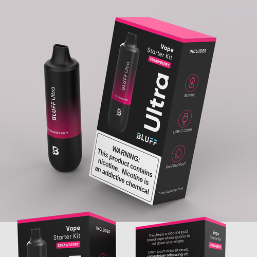 Designs | Vape packaging for a new more eco friendly vaping company ...