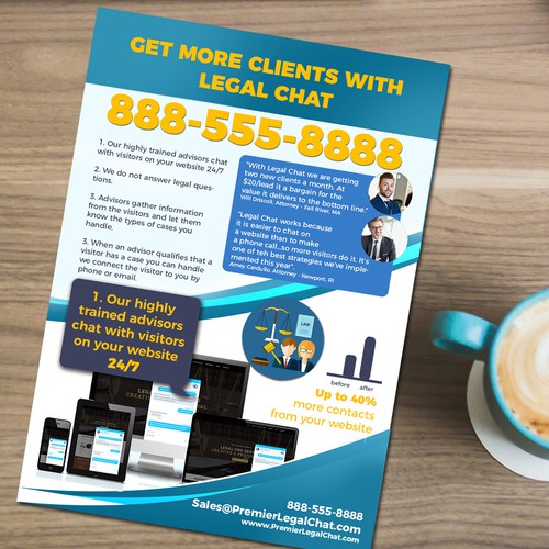 Eye grabbing flyer to promote live chat services. | Postcard, flyer or ...
