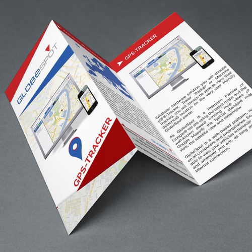 Trifold A4 Flyer for GPS-TRACKER solution | Postcard, flyer or print ...