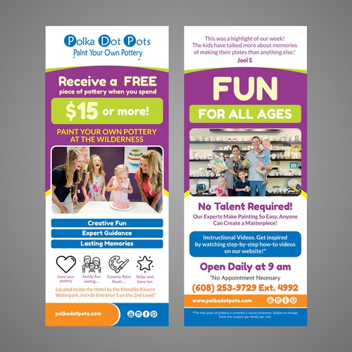 Design a fun and exciting flyer for Polka Dot Pots Pottery Studio ...