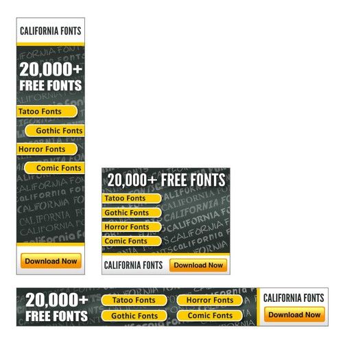 California Fonts needs Banner ads | Banner ad contest
