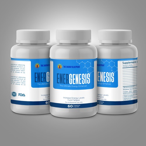Design the label for the best energy enhancing nutritional supplement ...