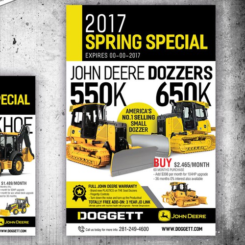 Easy Flyer -- Special Sale on Bulldozers | Postcard, flyer or print contest