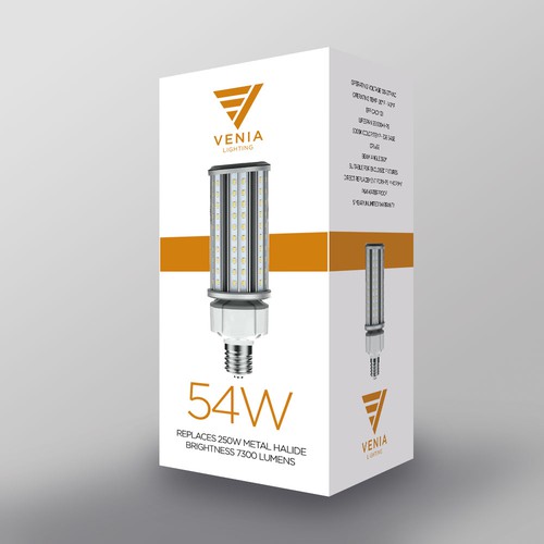 Design a clean LED Lamp Box Design | Product packaging contest