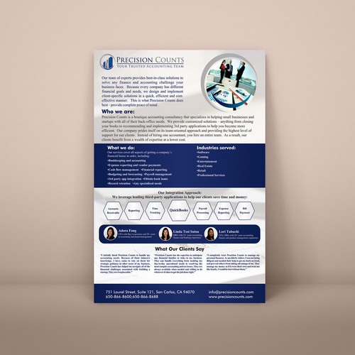 Create a visually appealing marketing one-pager for an innovative ...