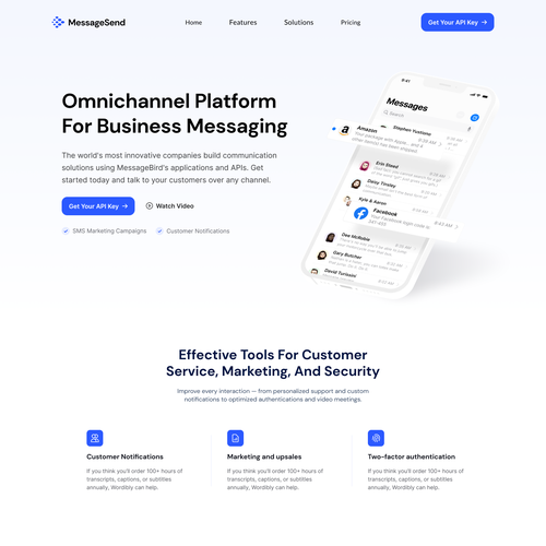 Designs | Messaging website | Web page design contest