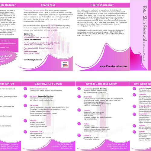 Skin care product brochure | Brochure contest