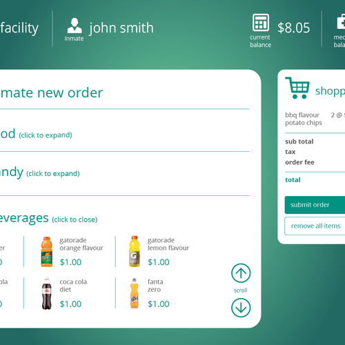 Kiosk login and menu system | Other web or app design contest