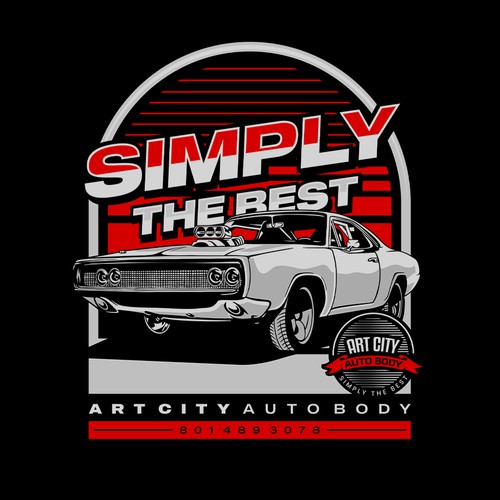 Designs | fun, hip, eye-catching T shirt for an AUTO BODY SHOP | T ...