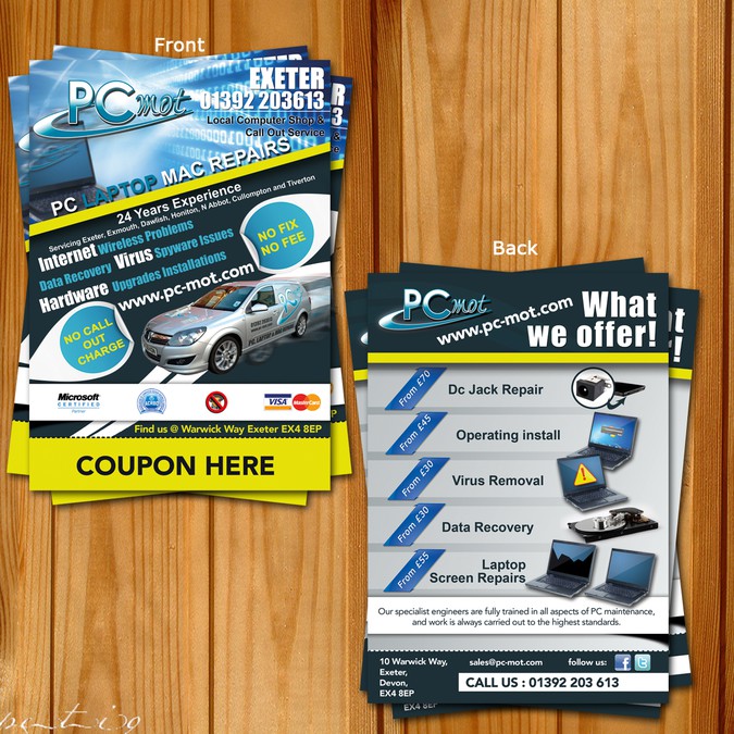 A5 flyer for Pc Mot | Postcard, flyer or print contest
