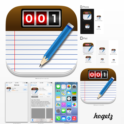 An App Icon For Word Count Notepad Icon Or Button Contest