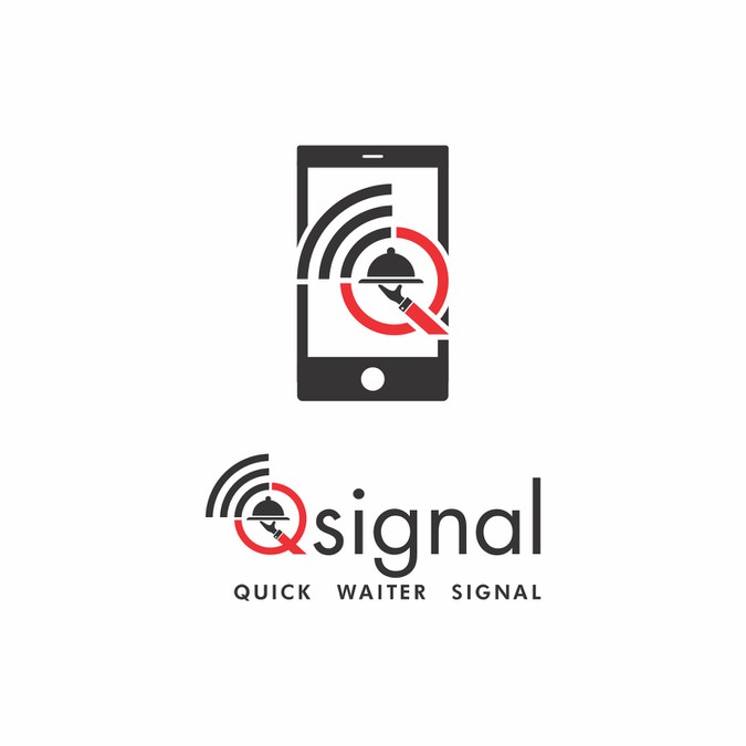 Create a logo for a web-based waiter signal system for mobile devices ...