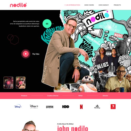 Designs | Creative Executive Site Redesign (Writer, Producer, Director ...