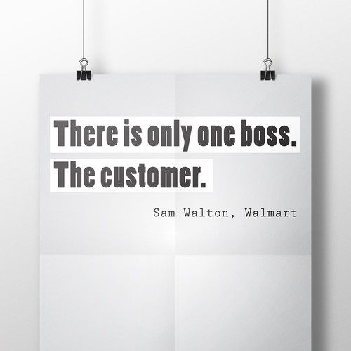 Poster "There is only one boss. The customer." for Startup Vitamins ...