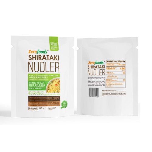 Design the packaging for ready to eat and healthy low calorie noodles ...