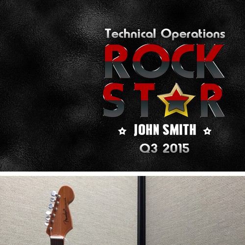 Award Insert for a Rockstar | Card or invitation contest