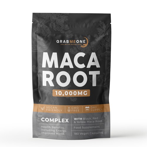 Designs | Design Stunning Maca Root Supplement Label for Pouch ...