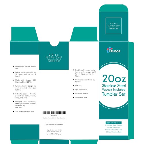 Fun drinkware brand needs a minimalist/modern packaging (box) design ...