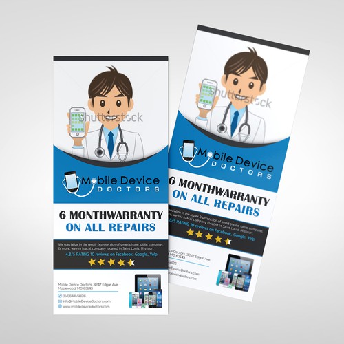 Create a compelling rack card for Mobile Device Doctors. | Postcard ...