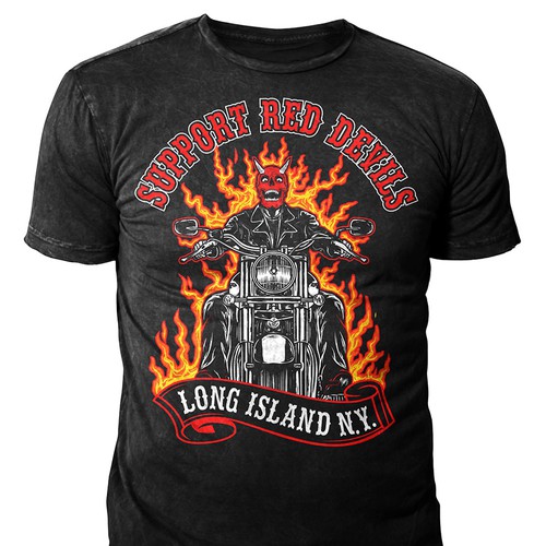 Red Devils Motorcycle Club T-Shirt Design (HARDCORE!) | concurso Camisa