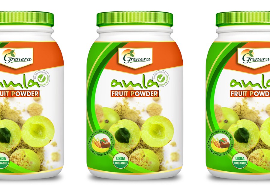 Amla Fruit Powder Label | Product label contest