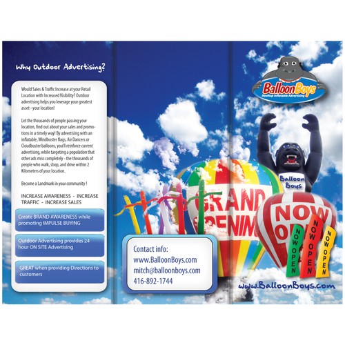 Balloon Boys needs a Great Brochure designed | concurso Diseño de ...