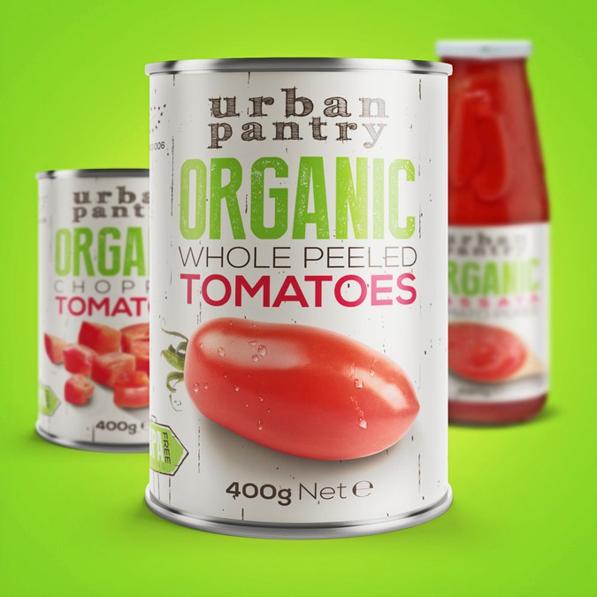 Organic Tin Tomato Label Design | Product label contest