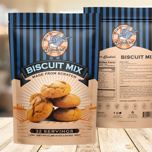 Designs | Ria's Bluebird Biscuit Mix | Product packaging contest