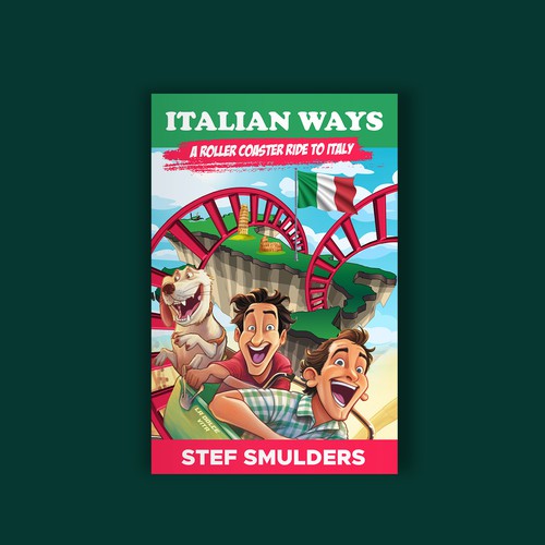 Designs | Funny Book Cover Illustration about Italy | Book cover contest