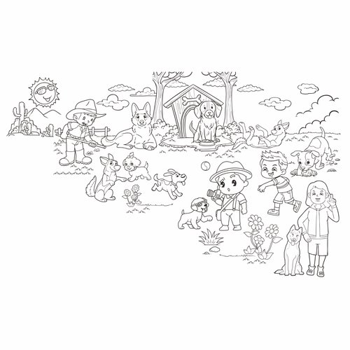 Designs | Coloring book style mural | Other art or illustration contest
