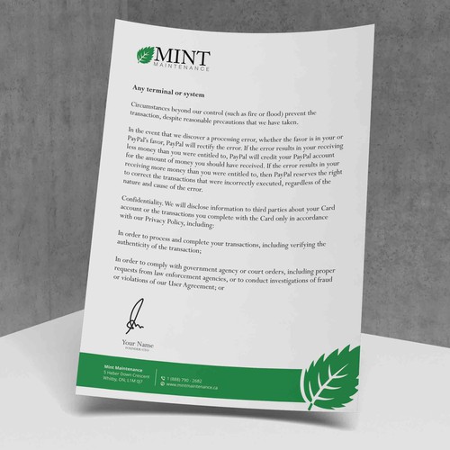 Letterhead creation for landscaping maintenance company | Stationery ...