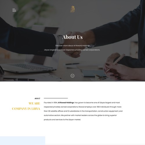 Holding Company Website Redesign | Web page design contest