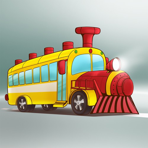 Designs | School bus train | Other art or illustration contest
