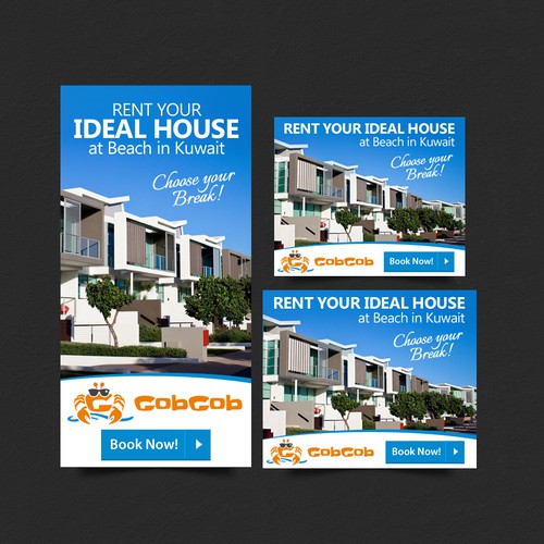 Banner Adverts of Beach House Rental Startup | Banner ad contest