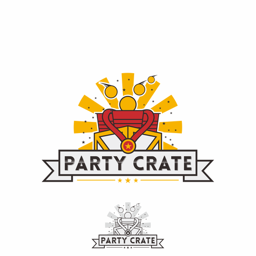 Logo for Party Crate, the box with a party inside! | Logo design contest