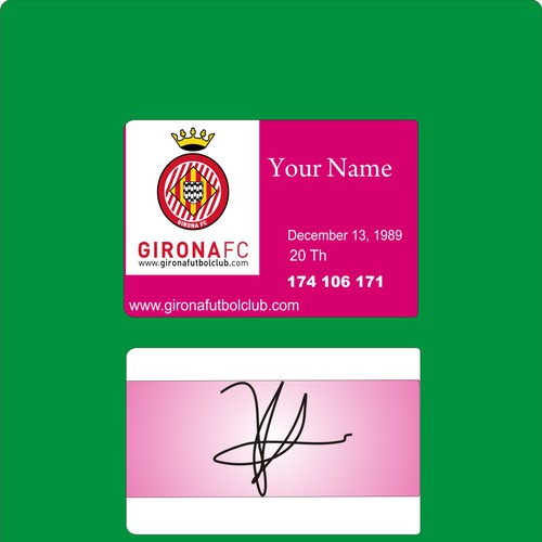 MEMBER CARD FOR SPANISH FOOTBALL CLUB | Stationery contest
