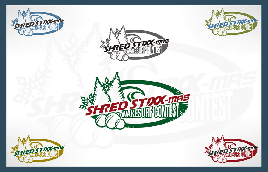 Wakesurf contest logo Shred StixX-mas Contest | Logo design contest