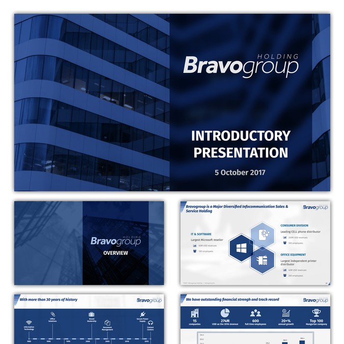 Fresh PPT template for a transforming ICT holding | contest di ...