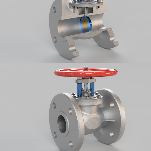 Valve Cutaway graphics for Gate, Globe, Check Valve | 3D contest