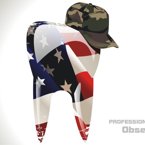 Tooth shaped American Flag- in support of our troops | Logo design contest