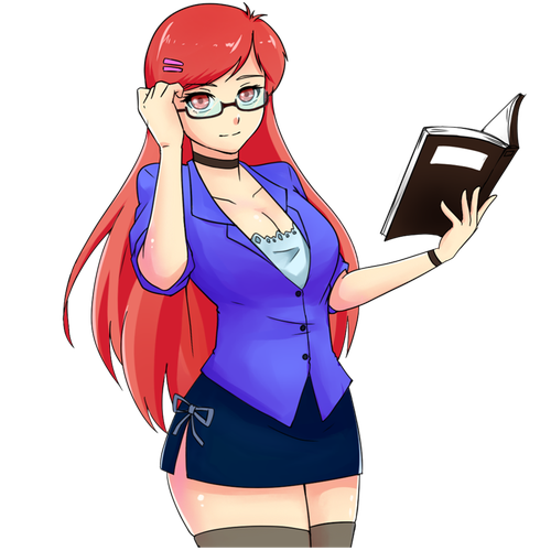 Design Anime Character Graphic - The Librarian | Character or mascot ...