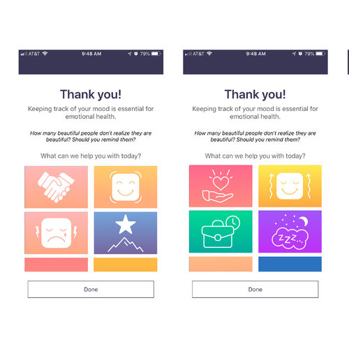 Mental Health App Icons | Icon or button contest