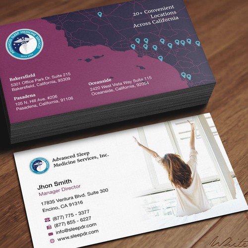Design business cards for healthcare sales team incorporating our new ...