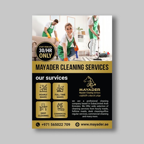 Designs | Flyer for Mayader Cleaning Services | Postcard, flyer or ...