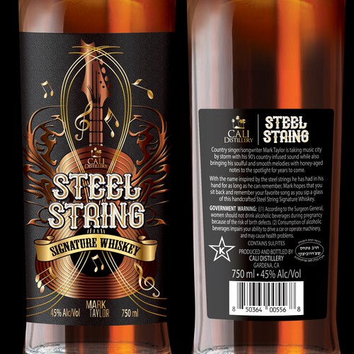 Designs | Steel String Signature Whiskey | Product label contest