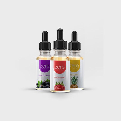Modern & Vibrant E Liquid Bottle Design | Product label contest