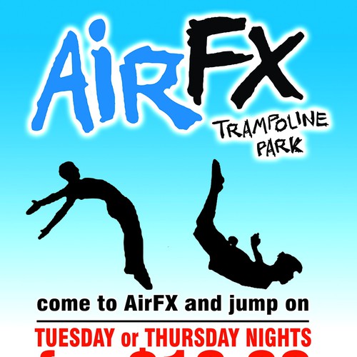 Trampoline Park Poster for Special Events Night | Postcard, flyer or ...