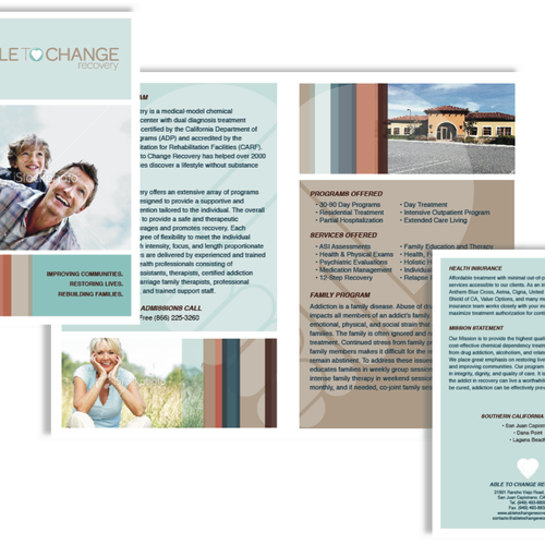 Tri-Fold Brochure for Substance Abuse Treatment Rehab | Print or ...