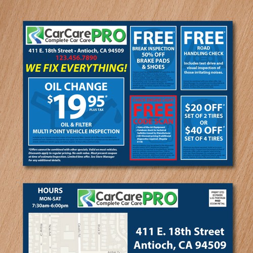 Direct Mailer (announcement & coupons) for USPS EDDM | Postcard, flyer ...