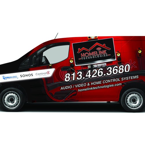 Audio/Video/Security integrator needs a Van Wrap! | Signage contest